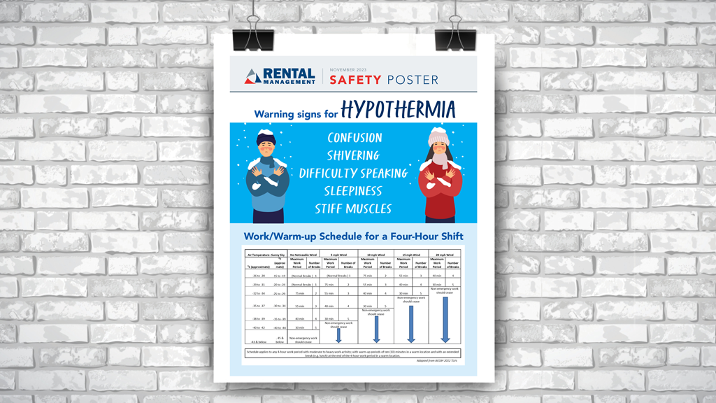Safety poster: Warning signs for hypothermia – Rental Management Media ...