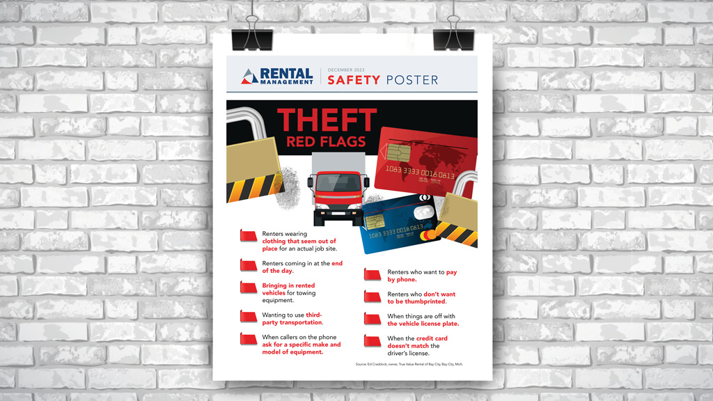 Safety poster: Theft red flags – Rental Management Media Group