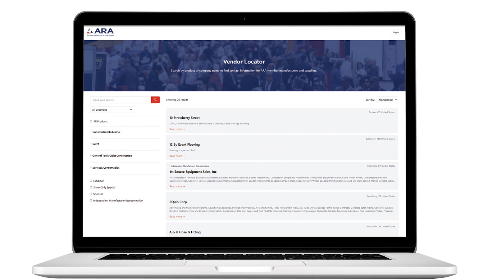 ARA launches new Vendor Locator – Rental Management Media Group