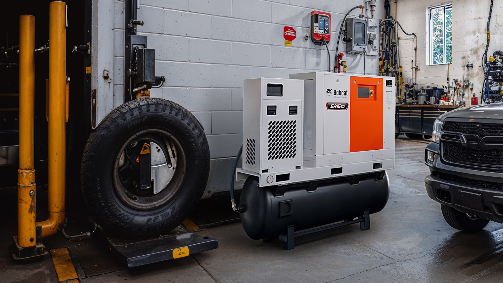 Bobcat Co. tank-mounted air compressors – Rental Management Media Group